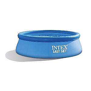 Intex 28110EH Easy Set 8 Foot x 30 Inch Round Inflatable Outdoor Backyard Above Ground Swimming Pool, 639 Gallons of Water, (Pool Only - No Pump)