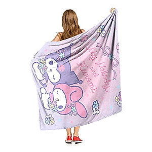 Northwest My Melody Silk Touch Throw Blanket, 50" x 60", Pastel Pals