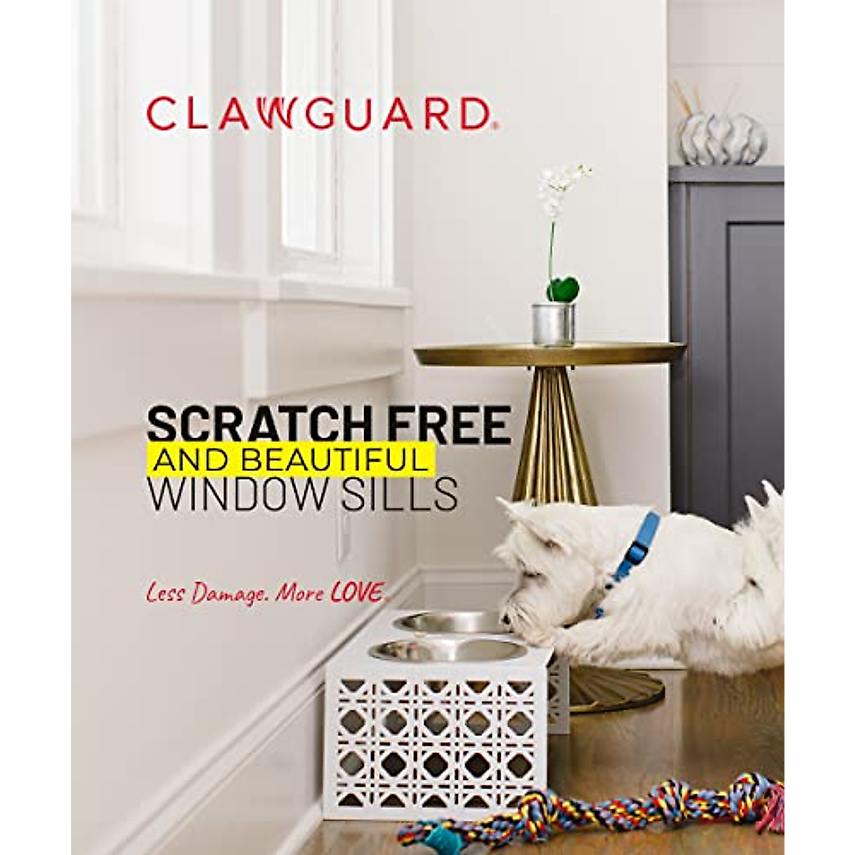 CLAWGUARD Window Sill Protector - Strong Transparent Protection for pets Scratching, Chewing, Slobbering & Clawing on Window Sills. Keep Paws Safe and Home Clean. (Crystal Clear 35.5 in. x 5.25 in.)