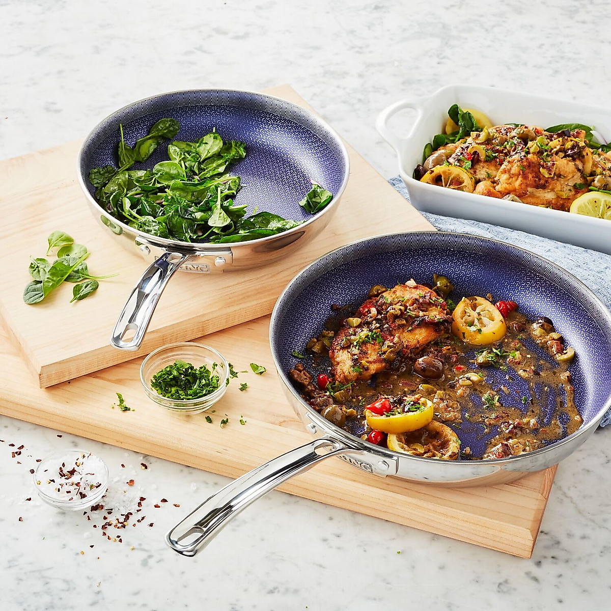 Viking Culinary Hybrid Plus 3-Ply Nonstick Fry Pan, 2-Piece Set, 9.5 & 11 Inches