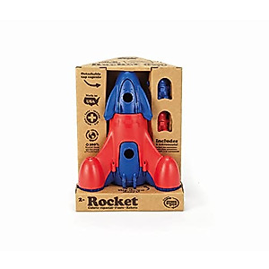 Green Toys Rocket with 2 Astronauts Toy Vehicle Playset, Blue/Red