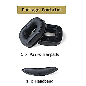 MQDITH Soft Protein Leather Replacement Ear Pads Headband Compatible with Astro A40 TR Headset