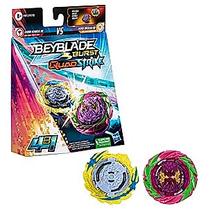 BEYBLADE Burst QuadStrike Fierce Bazilisk B8 and Hydra Kerbeus K8 Spinning Top Dual Pack, 2 Battling Game Top Toy for Kids Ages 8 and Up