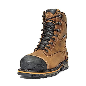 Timberland PRO Men's 8 Inch Boondock Composite Toe Waterproof Industrial Work Boot,Brown Oiled Distressed Leather,10 M US