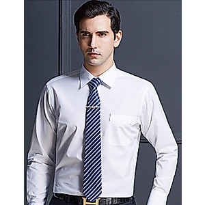 FUNRUN JEWELRY 12PCS Mens Tie Clips Set Black Tie Bar Clip for Regular Ties Necktie Wedding Business Clips with Gift Box