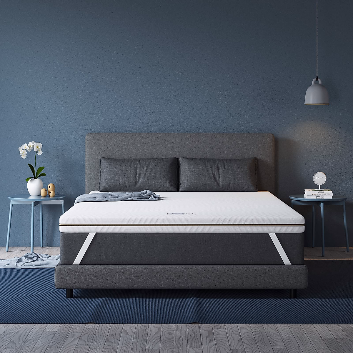 Bedstory 3 Inch Twin Size Memory Foam Mattress Topper - Extra Firm Pain-Relief High Density Bed Topper, Enhanced Cooling Pad Gel Infused, Non-Slip Removable Skin-Friendly Cover, CertiPUR-US Certified