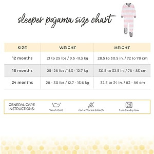 Burt's Bees Baby baby girls Pajamas, Zip Front Non-slip Footed Pjs, 100% Organic Cotton and Toddler Sleepers, Oh Deer, 12 Months US