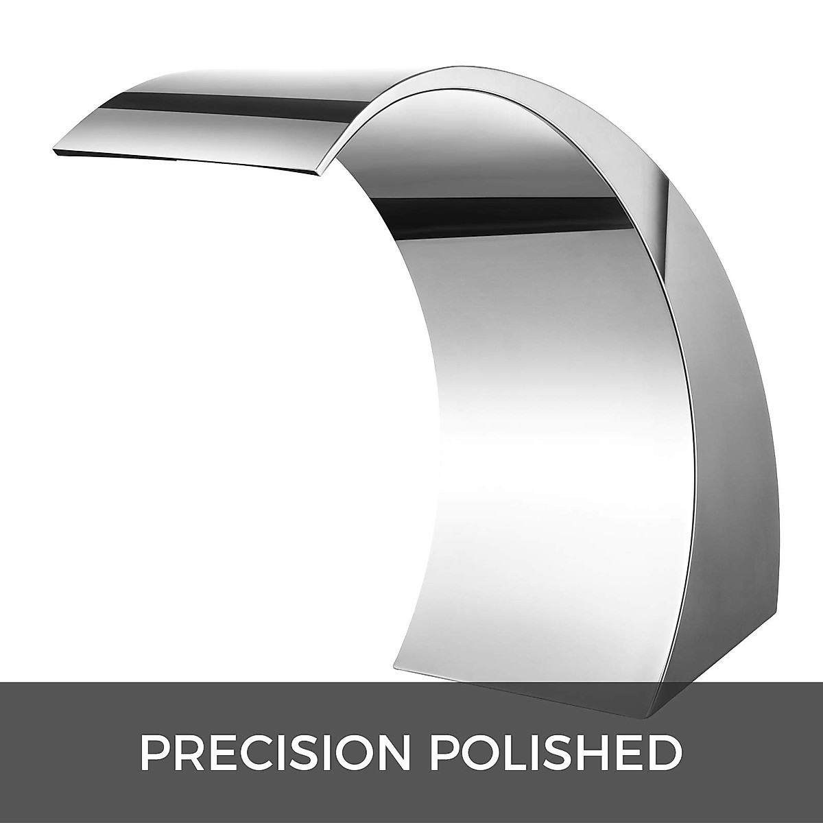 Happybuy Stainless Steel Pool Fountain 17.7 x 11.8 x 23.6 inches Pool Fountain Silver Pool Fountains for In Ground Pools Garden Outdoor Waterfalls Sheer Descent Pond Water Feature