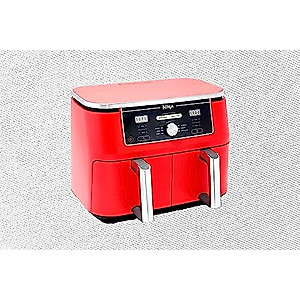 Ninja DZ402QRD Foodi 6-in-1 10-QT 2-Basket Air Fryer with DualZone Technology, (Renewed) RED