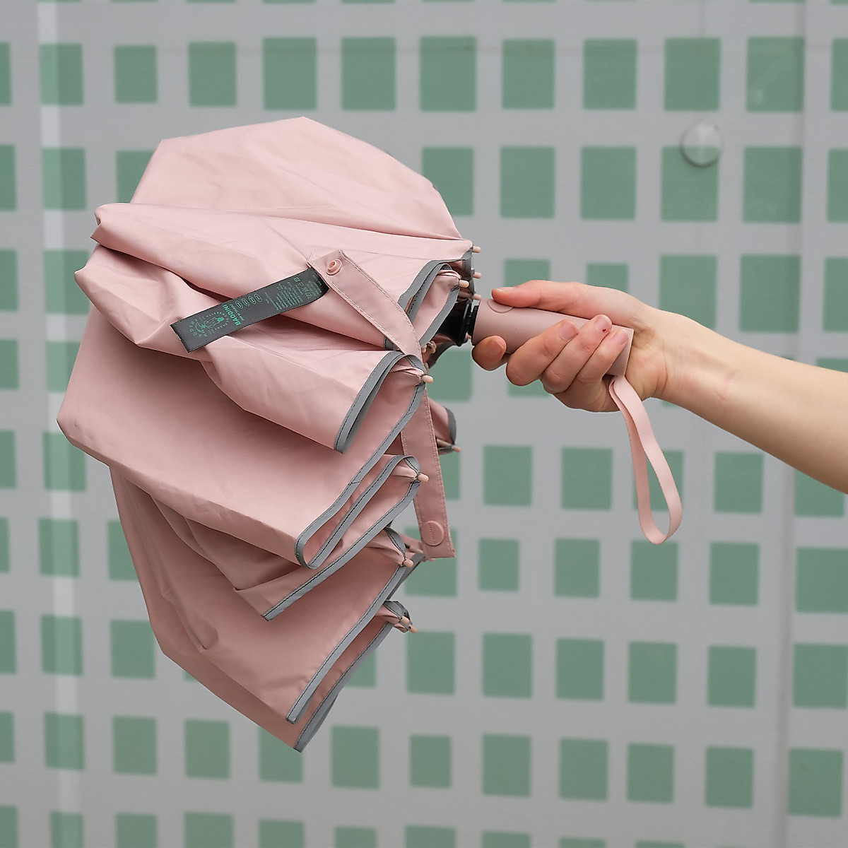 BAODINI Umbrella for Rain Windproof Travel Compact Automatic Folding Umbrella for Men-Women's Big Umbrella for Car Backpack