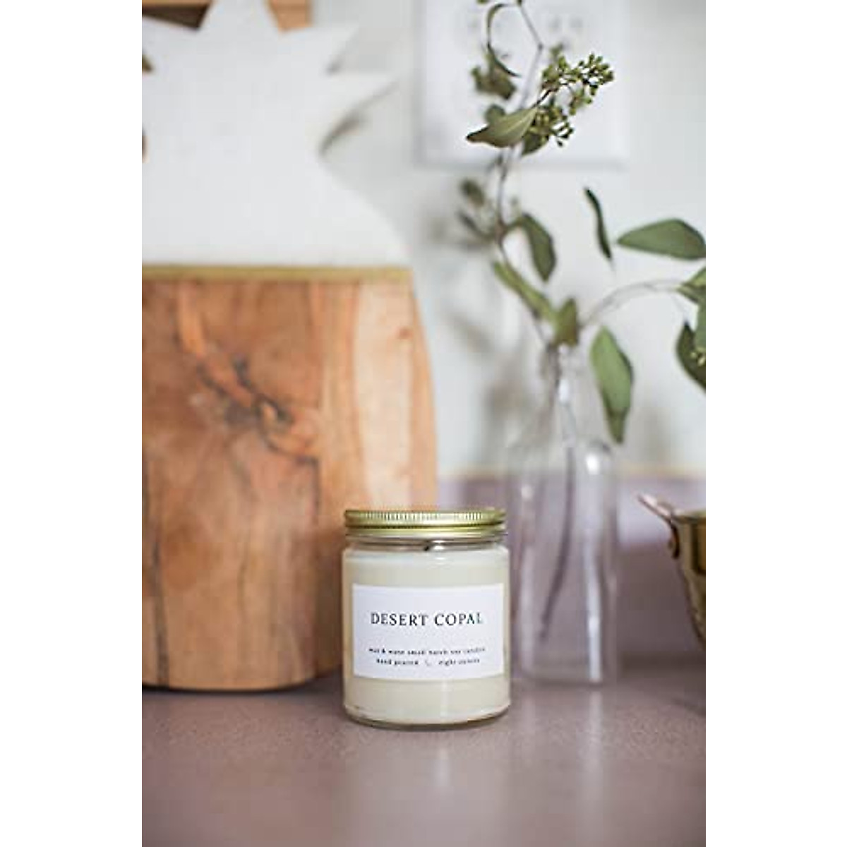 Wax & Wane Desert Copal Modern Scented Candle - 8 Oz Soy Candles Gifts For Women For Home Décor, 40+ Hours Long Lasting Scented Candles Hand Made In The USA From 100% Natural Soy Wax