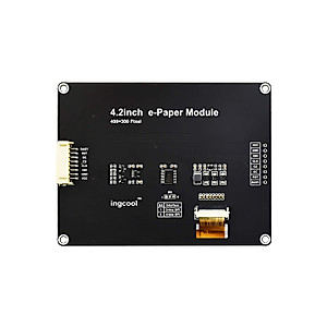 Ingcool 4.2inch e-Ink Display Module, 400x300 Resolution Two-Color E-Paper Display epaper Screen Compatible with Raspberry Pi,Arduino,Nucleo SPI Interface Support Full Refresh