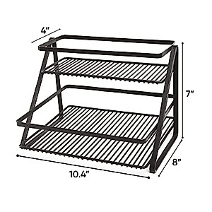 WIRESPIRIT - Coffee Bar Organizer, Spice Rack with No Assembly Required – Storage and Organizer for Kitchen Countertop, Cupboard, Coffee Station, Medicine Cabinet, Bathroom - Bronze