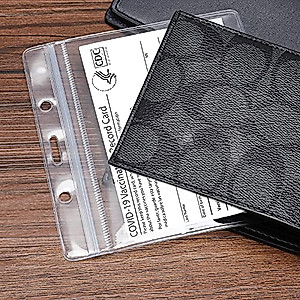 KGX Vaccine Card Holder for Travel Essentials, 4.3×3.5 in Waterproof Card Protector with Sealing Strip, Traveling Accessories, Travel Essentials for Flying, Card Protector (3 Pack)