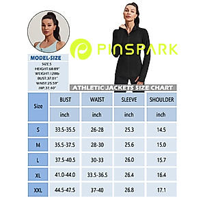 PINSPARK Workout Jackets for Women Athletic Running Gym Yoga Jacket Lightweight Full Zip Slim Fit Sports Tops Thumb Holes Pockets, Black, Small
