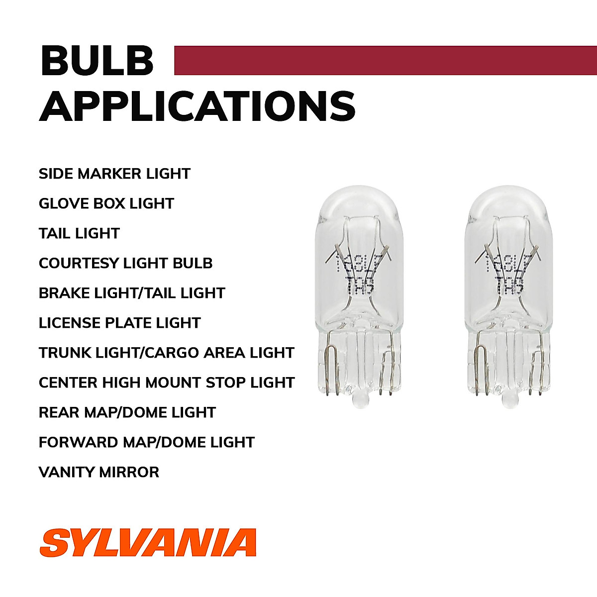 SYLVANIA - 168 Long Life Miniature - Bulb, Ideal for Interior Lighting – Map, Dome, Truck, Cargo and License Plate (Contains 2 Bulbs)