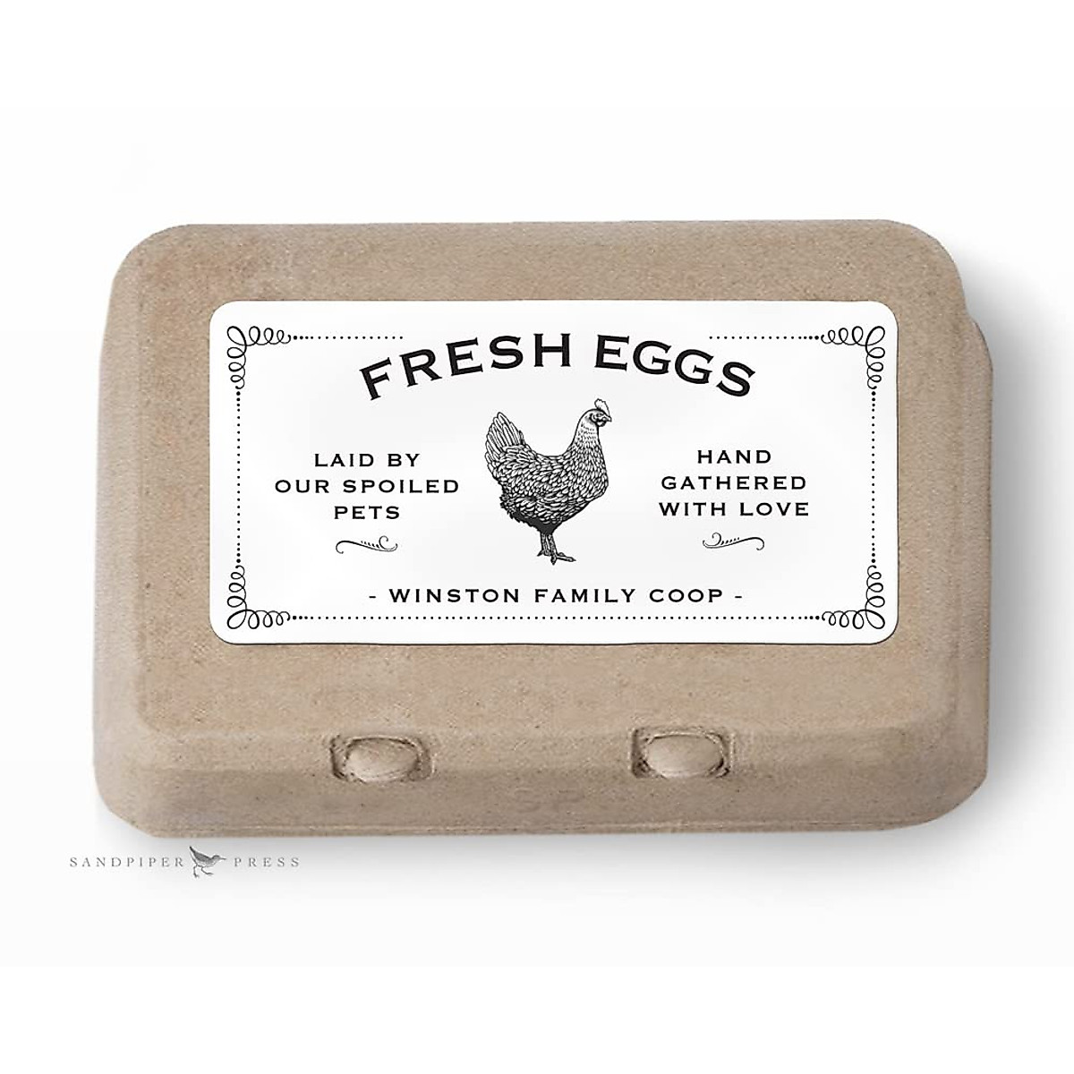 Custom Egg Carton Labels, 2" x 4", 10 per sheet