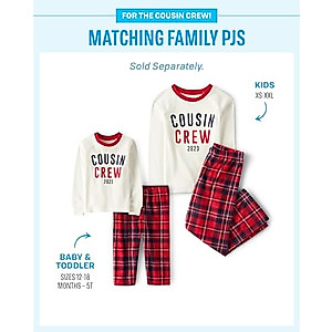 The Children's Place Kids 2 Piece Family Matching, Christmas Pajama Sets, Fleece, Cousin Crew, Large