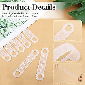 100 Pieces Clear Clothes Hanger Grips Non-Slip Rubber Clothing Hanger Strip Shoulder Strips for Wood Plastic Hangers Closet