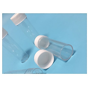 12PCS 25ml Plastic Sample Bottles Tubes Vials Mini Clear Storage Container Case with Screw Cap Small Test Tubes