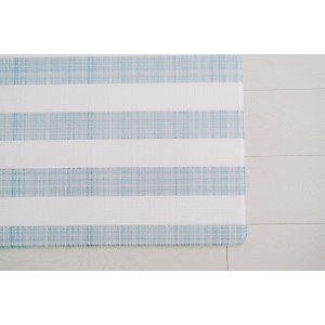 Baby Play Mat | Reversible Foam Mats | Soft for Play Time, Tummy Time, Crawling | Toddler, Kids Play Mat | Exercise Mat, Yoga Mat | Non-Toxic, Waterproof, Easy-to-Clean | 6.5ft x 4.5ft (Rainwash Blue)