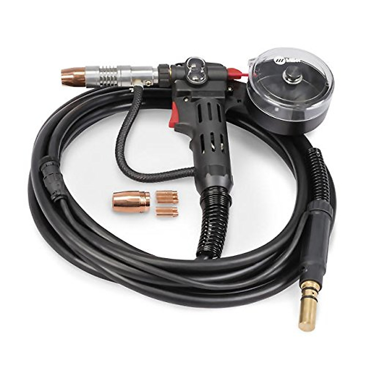 Miller Spoolmate 150 Spool Gun - 150A MIG Welder Spool Gun for Aluminum, Steel & Stainless Steel - Aluminum Spool Gun Welder with 20-Ft Cable, Nozzle & Extra Contact Tips - Ideal for Light Fabricators