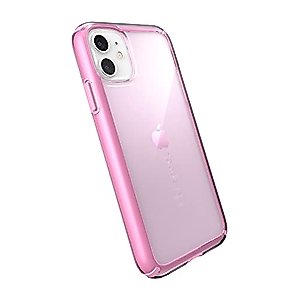 Speck iPhone 11 Case - Drop Protection, Shock-Absorbent Fits iPhone XR Case & iPhone 11 - Dual Layer Design, with Rubber Sheild & Slim Design - Pink Tint, Forever Pink GemShell