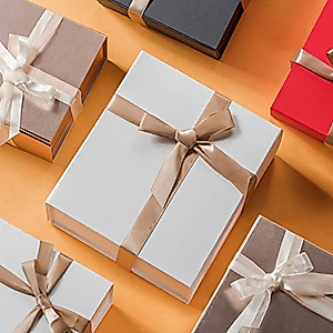 LIFELUM Magnetic 13 x 10 x 5 inch Extra Large Gift Box with Lids for Presents Valentine's Day Contains Card, Ribbon, Shredded Paper Filler for Gift Packaging (1 Pcs)