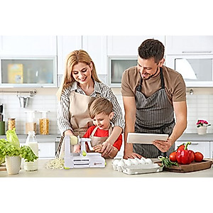 Brieftons 5-Blade Vegetable Spiralizer: Strongest-Heaviest Spiral Slicer, Best Veggie Pasta Spaghetti Maker for Low Carb/Paleo/Gluten-Free/Vegan Meals, With Extra Blade Caddy, 4 Recipe Ebooks