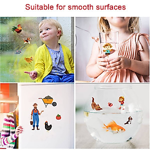 5 Sets Reusable Sticker Book Crafts for Kids Ages 4-8, Mermaid, Princess, Dinosaur, Vehicle and Farm Stickers for Kids Educational Learning Toys Birthday Gifts