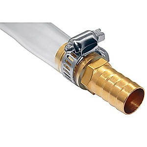 Fitvell 8 Pieces 1/2 Inch Garden Hose Repair Mender Brass Water Hose Repair Kit Fitting Conectors Splicer With 16 Pieces Stainless Clamp