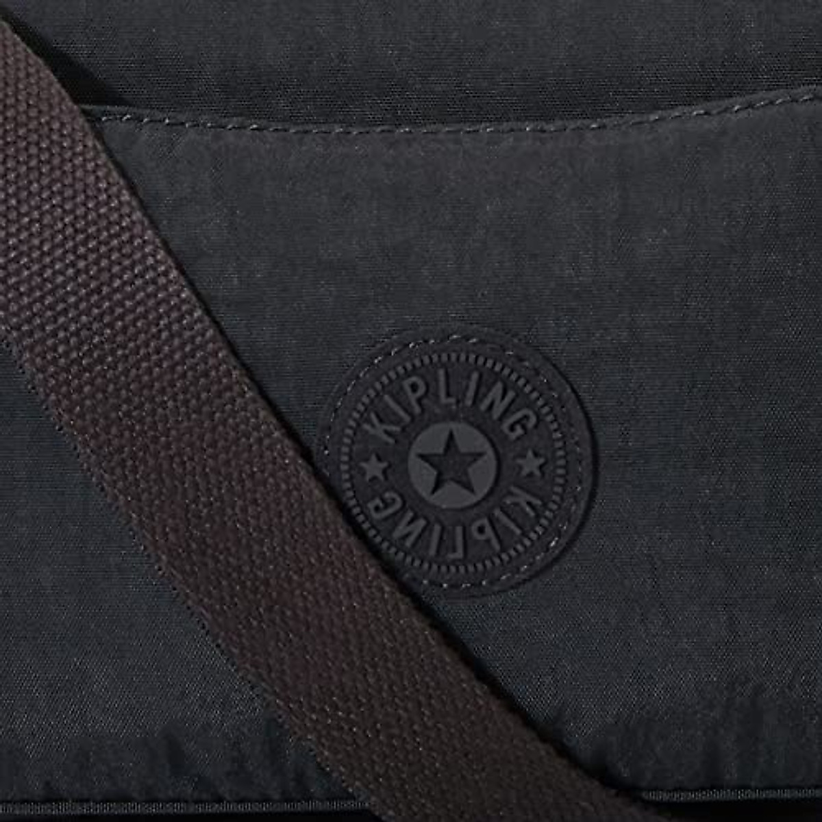 Kipling Women’s Abanu Medium Crossbody Bag, Lightweight, Adjustable Nylon Waist Pack with Multi-Compartment Zip Pockets, Black Noir