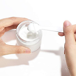 12 Pack 60ml 2 oz Matte Clear Glass Jars with Silver Lids & Inner Liners,Round Containers Travel Jars for Cosmetics, Eye Shadow, Makeup and Face cream Lotion.