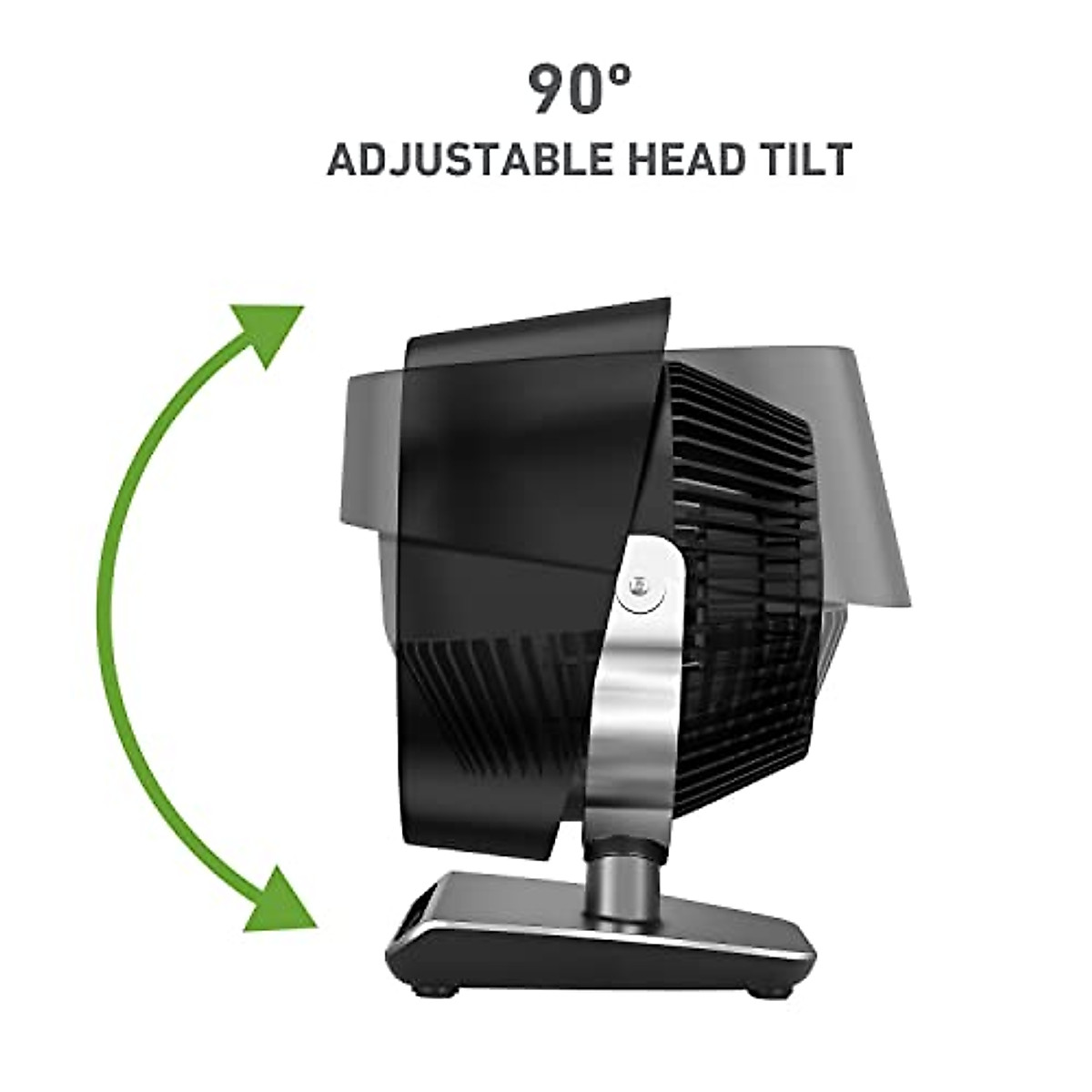 HOLMES Blizzard 8" Air Circulator Digital Fan, 3 Speeds, 90° Adjustable Head Tilt, Capacitive Touch Control, Remote Control, Ideal for Home, Bedroom, Kitchen or Office, Black