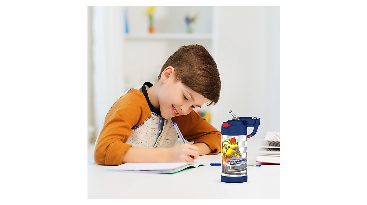 THERMOS FUNTAINER 12oz Kids Straw Bottle - Super Mario