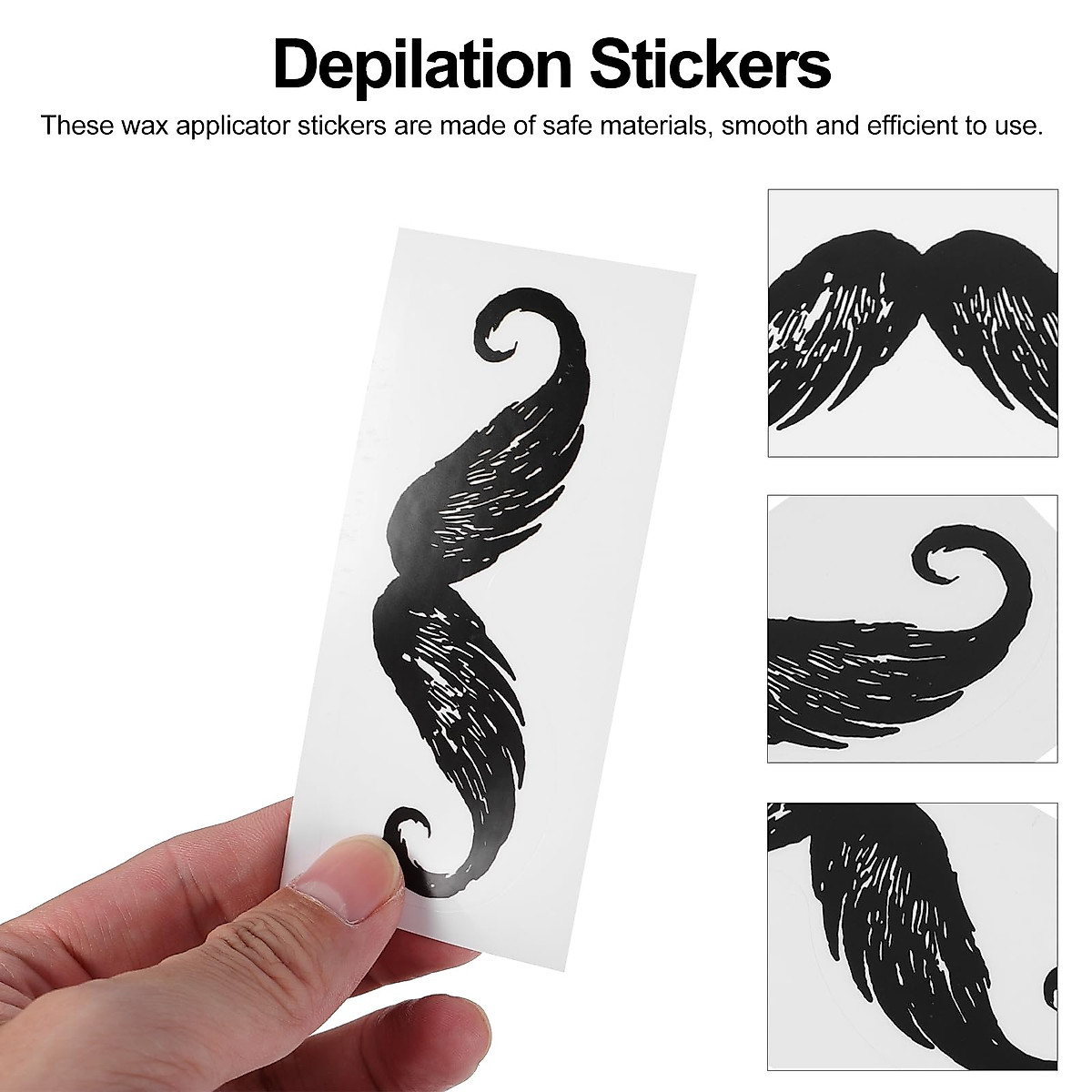 20pcs Mustache Wax Stickers Nose Hair Removal Waxing Mustache Protectors Mustache Guard Sticker For Mustache Cleaning Stickers Nose Wax Kit