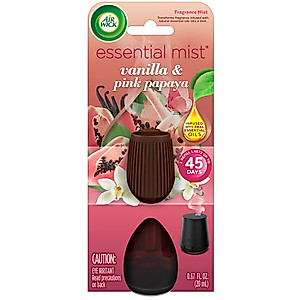 Air Wick Essential Mist Refill, 1 ct, Vanilla and Pink Papaya, Essential Oils Diffuser, Air Freshener