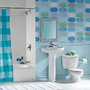 American Standard 2315228.020 Baby Devoro FloWise 10 Inch High Round Front Toilet (Seat is Sold Separately), 1.28 GPF, White