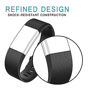 Band for Fitbit Charge 2, 5-Pack, 10-Pack, Replacement Sport Fitness Accessory Band for Fitbit Charge 2 (Large-5pack)