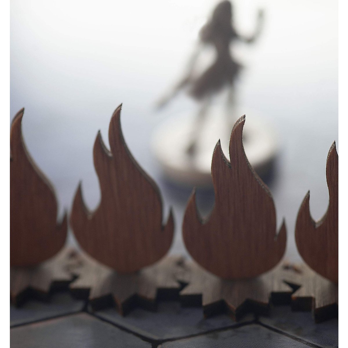 SMONEX 20 Wooden Mini Flame Markers - Spell Effects and Game Markers for Use with Dungeons and Dragons Board Game, Pathfinder, Warhammer, and Other Tabletop RPG – Accessories for D&D