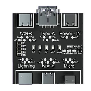OWLEEN DT3 Data Board USB Cable Tester for iOS Android Type-C Short Circuit On-Off Switching Board Repair