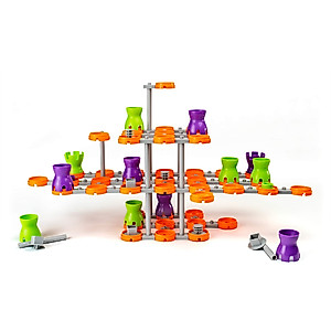 Gridopolis - A 3D Tabletop Strategy Game : Family-Friendly 1-4 Player Innovative Board Games for Adults, Teens & Kids Ages 8+ (Great for STEAM Learning)