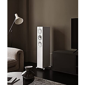 KEF R5 Meta Compact 3 Way Floorstanding Speaker - Each (Gloss White)