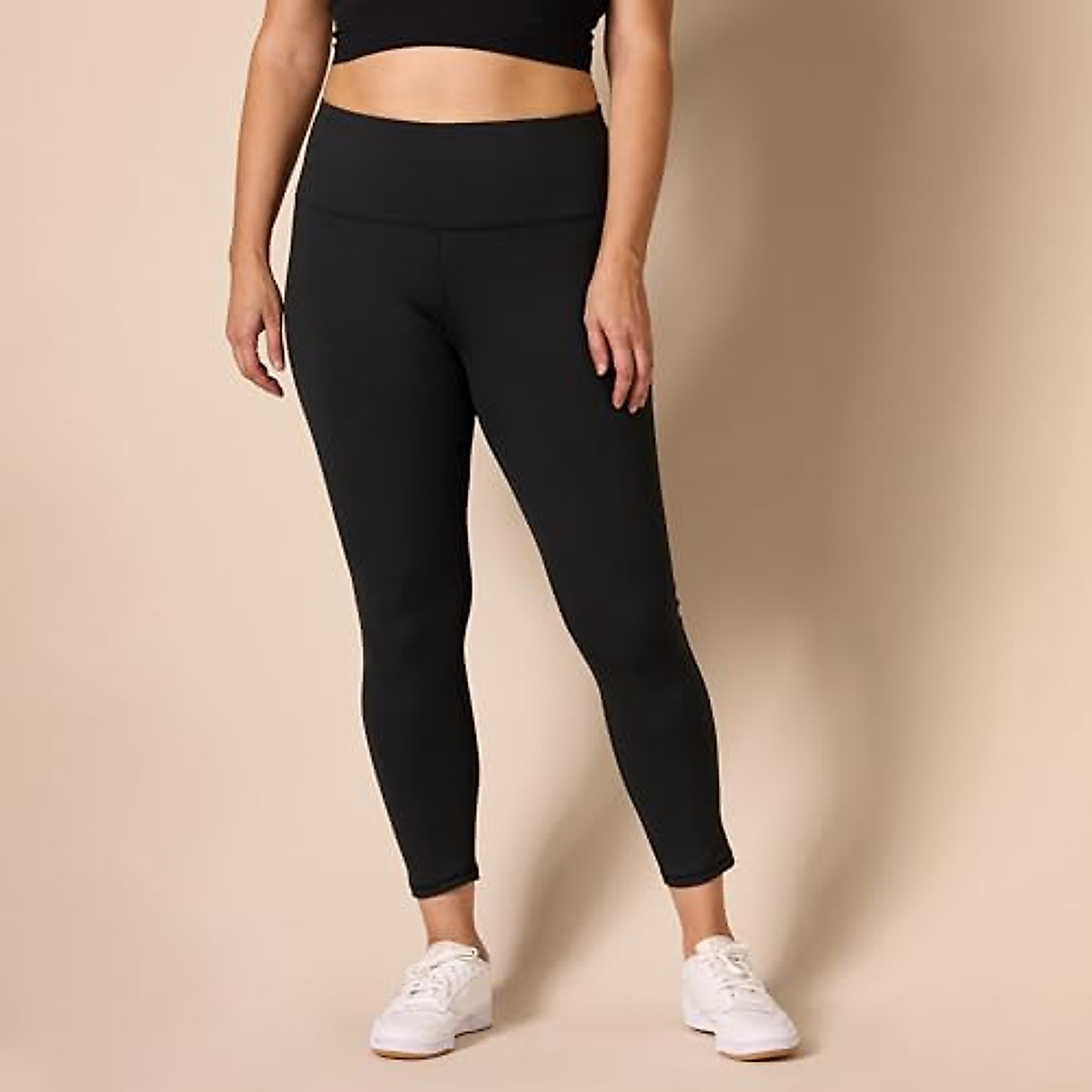 Amazon Essentials Workout Leggings for Women, High-Rise Active Sculpt Athleisure, Available in Plus Size, Black, Large