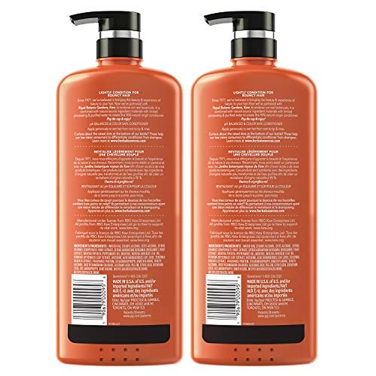 Herbal Essences, Volumizing Conditioner With Natural Source Ingredients, For Fine Hair, Color Safe, BioRenew White Grapefruit & Mosa Mint, 20 fl oz, Twin Pack