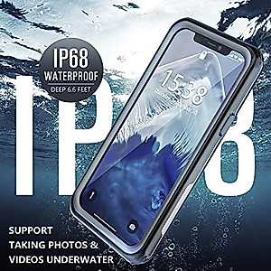 Oterkin for iPhone 12 Case Waterproof, Built-in Screen Protector Dustproof Shockproof 360 Full Body Protective Daily-Use IP68 Waterproof Case for iPhone 12 5G(6.1inch)