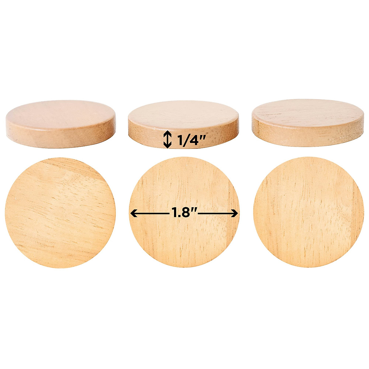 Wooden Coins for Montessori Object Permanence Coin Box - Chunky Wood Replacement Coin Set - Wooden Tokens for Counting - Montessori Toys for 1 Year Old - Infant Developmental Coin Drop Toys