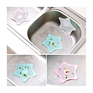 1PCS 15×13cm Bathtub Shower Floor Silicone Drain Stopper Five-pointed Star Kitchen Sink Mesh Filter,White