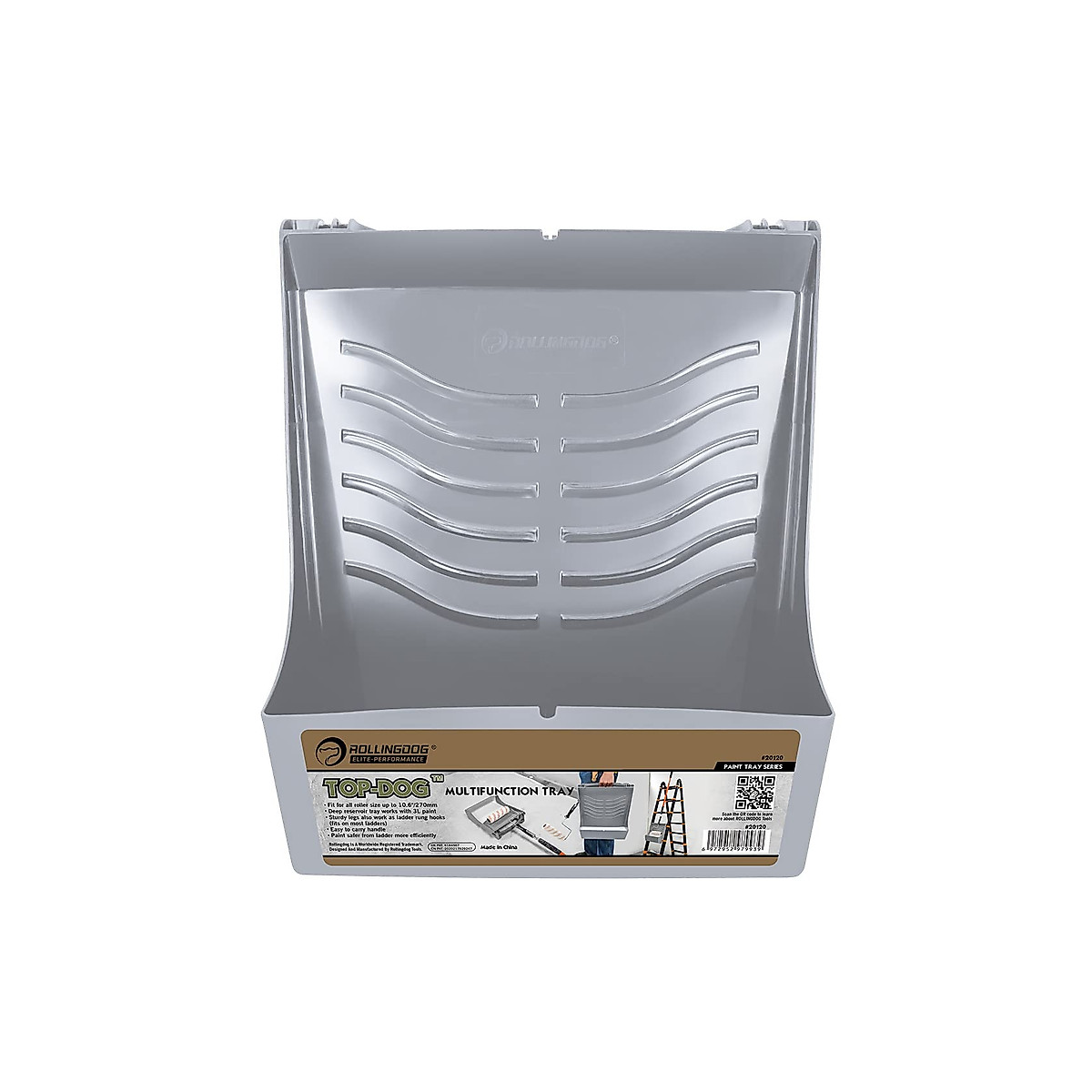 ROLLINGDOG Multifunction Paint Tray – Ladder Paint Tray,Paint Tray for Ladder,Idea for Household or Construction Use