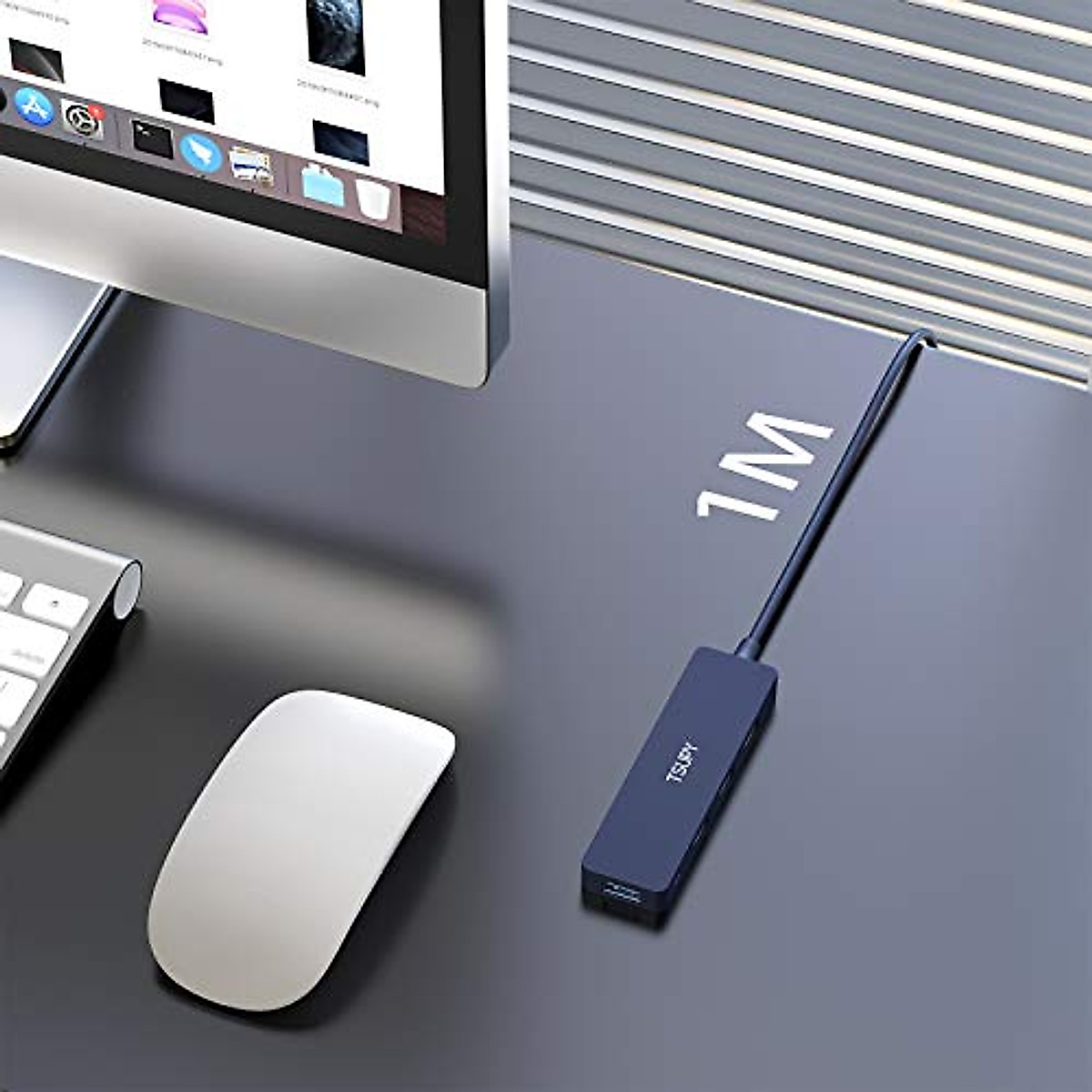 USB 3.0 HUB,TSUPY USB HUB 4 Port USB 3.0 Expander USB Data Hub with 3.3ft Extended Cable, Ultra Slim Portable Multiport USB 3.0 Splitter for MacBook,Laptop,PS4,Surface Pro,Printer,Mobile HDD